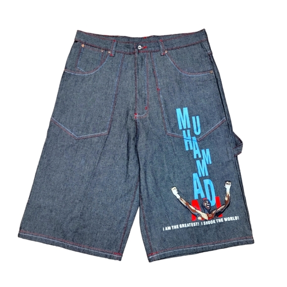Platinum Fubu | Shorts | Vintage Fubu Platinum Muhammad Ali Denim ...